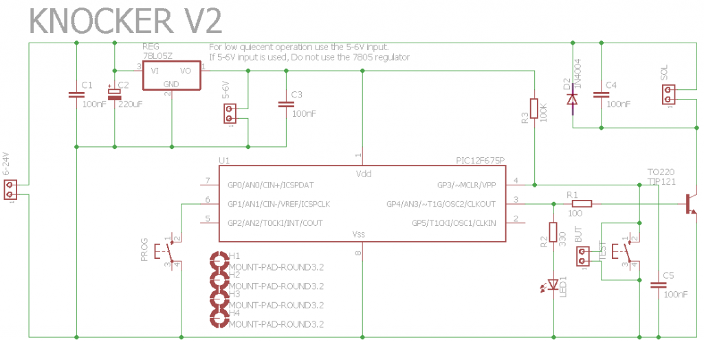 Knocker Board Kit - Circuit Diagram - Extreme Kits