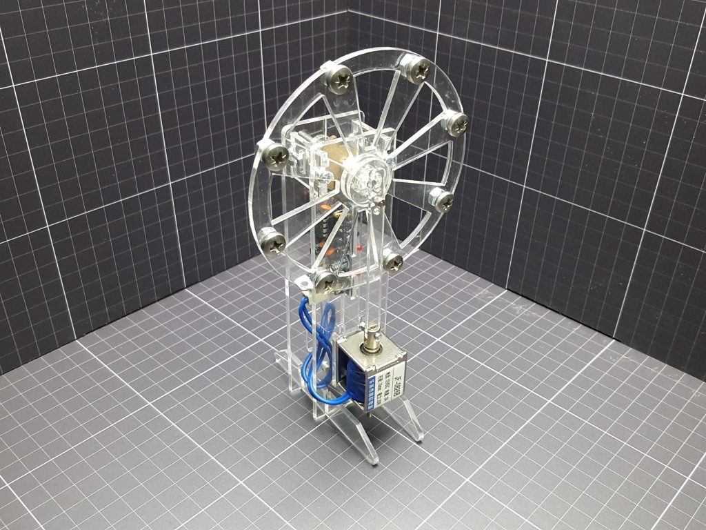 Solenoid Engine single, a complete solenoid engine made from acrylic