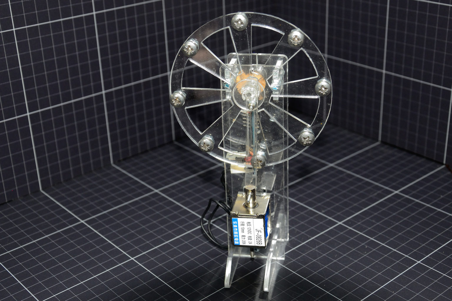 Solenoid Engine single, a complete solenoid engine made from acrylic